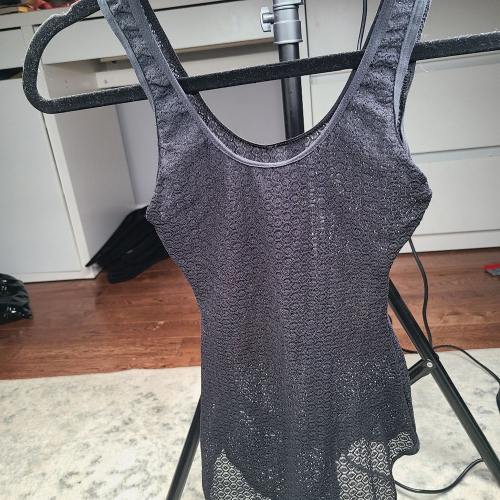 American Apparel Lace Sheer Lingerie Body Suit Gem
